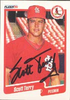 Scott Terry St. Louis Cardinals 1990 Fleer Autographed Signed Card ...