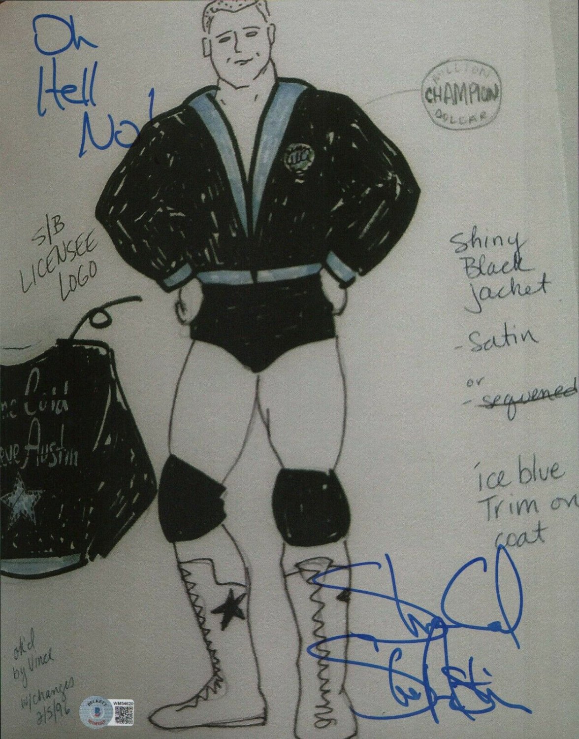 Stone Cold Autographed Signed Steve Austin 11X14 Photo Beckett COA ...