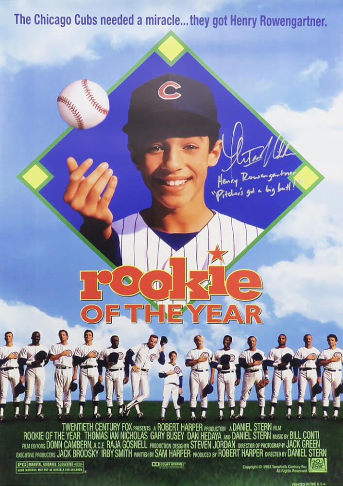 Thomas Ian Nicholas Autographed Signed Rookie Of The Year 27x40 Movie ...