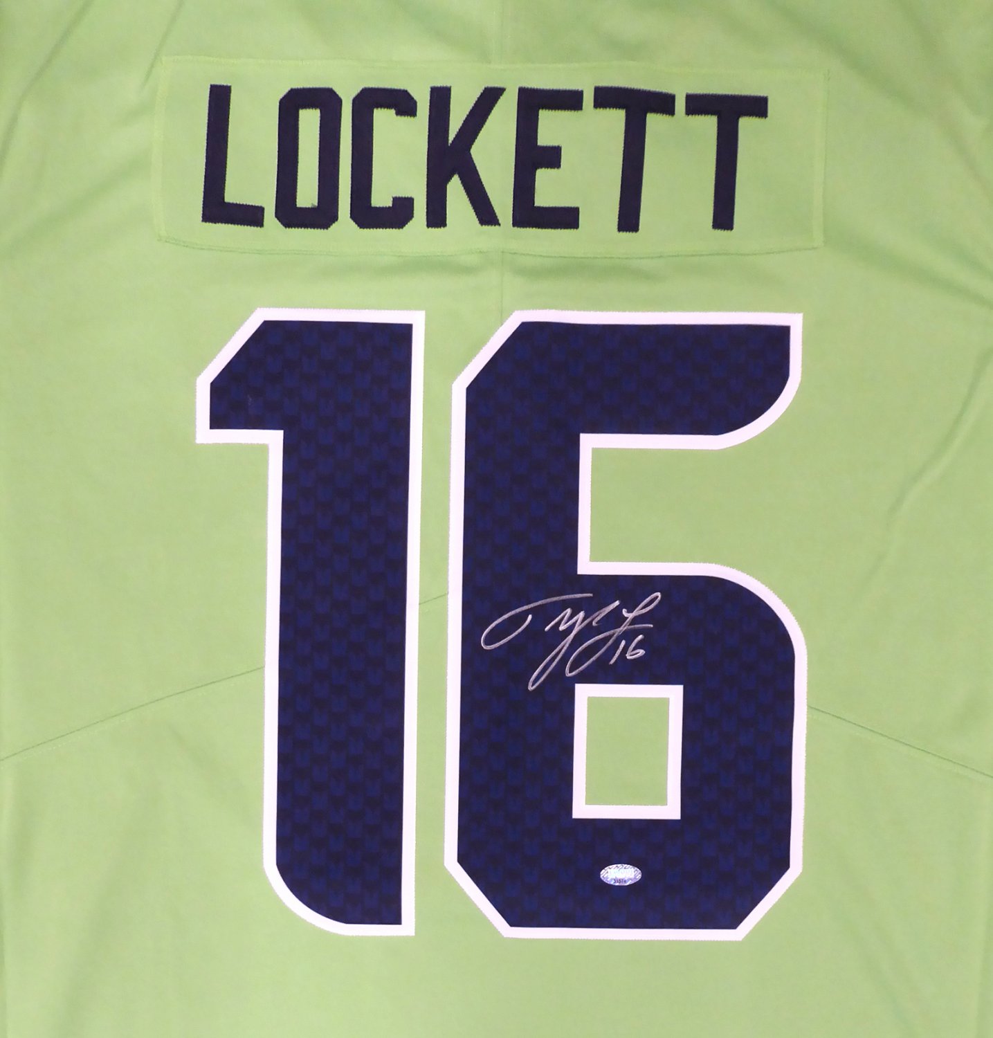 Tyler Lockett Autographed Signed Seattle Seahawks Action Green Color ...