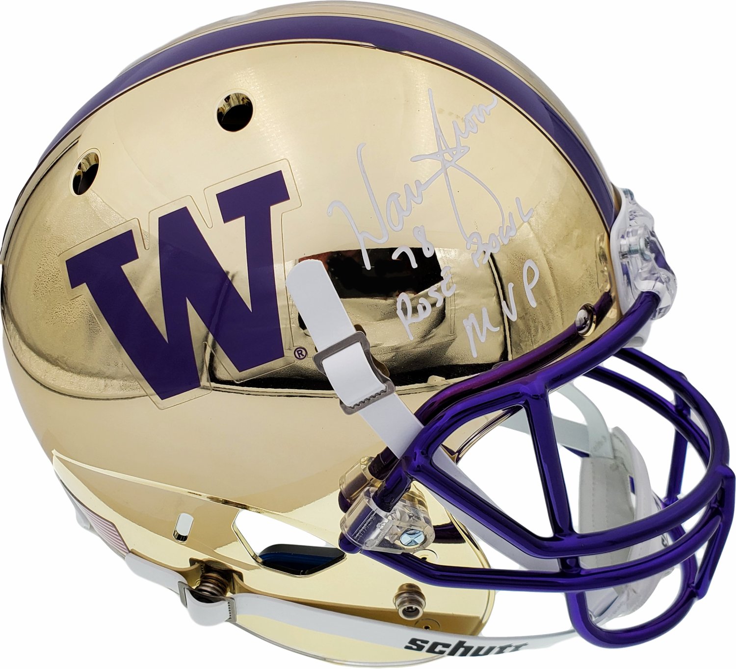 Warren Moon Autographed Signed Washington Huskies Full Size Schutt ...