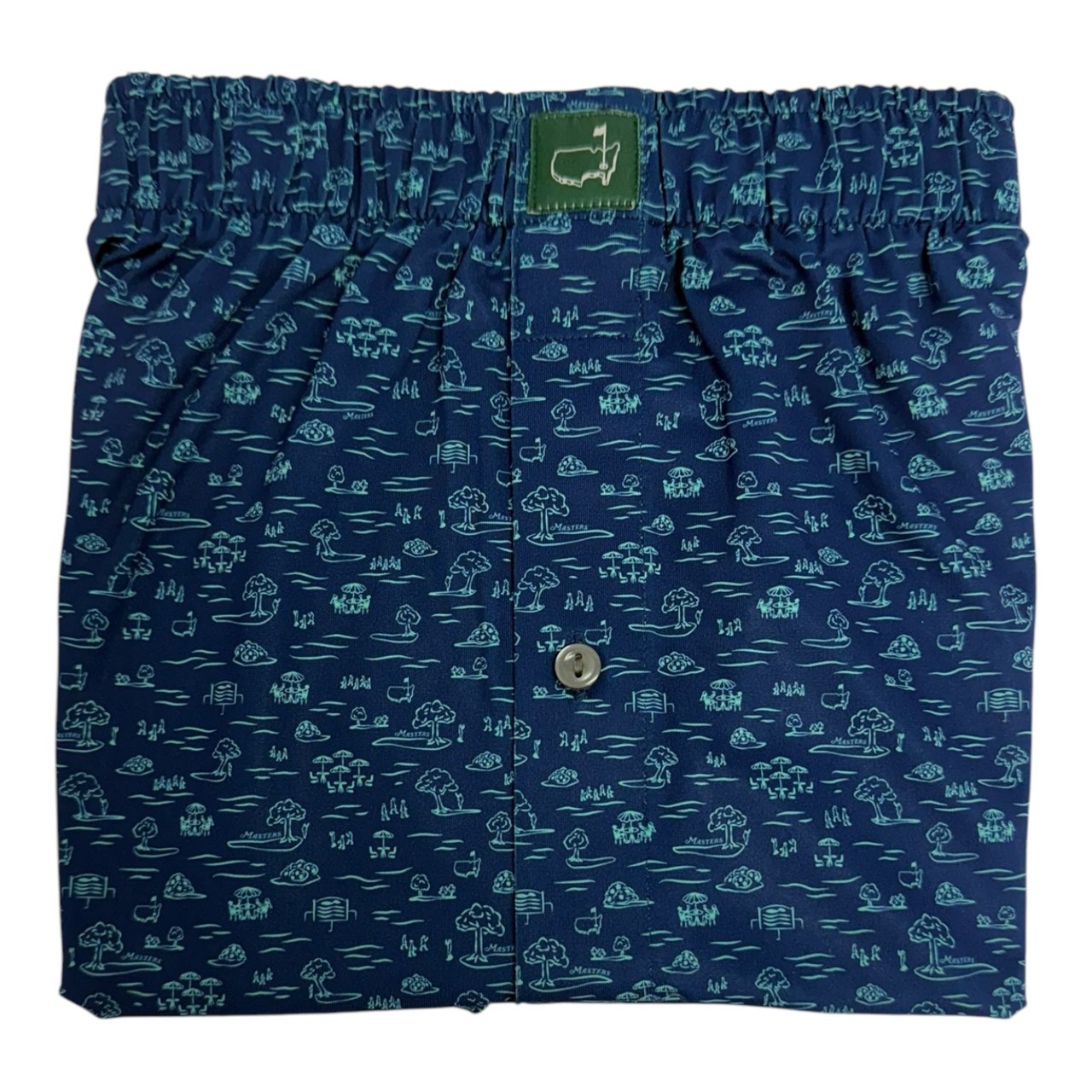Masters Peter Millar Navy Boxers with Aqua Icons
