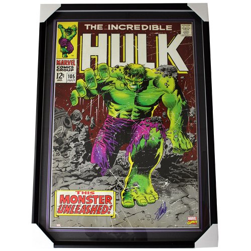 Stan Lee Autographed Incredible Hulk Large Framed Marvel Comic Cover ...