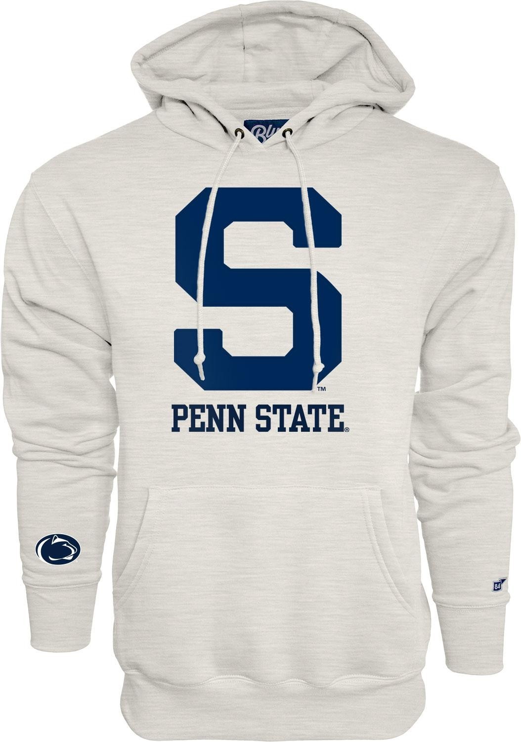 Penn State University Block S Embroidered Hooded Sweatshirt Oatmeal ...