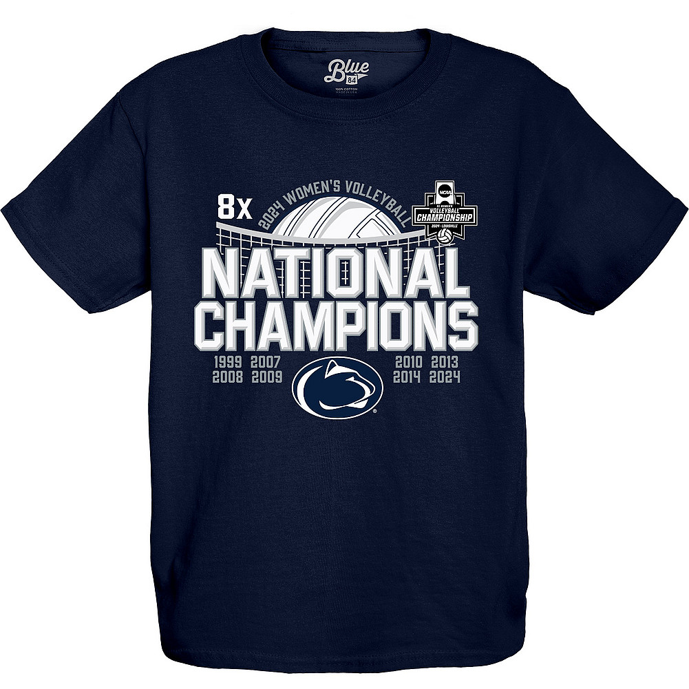 Penn State Women's Volleyball 2024 8X National Champs Youth T-Shirt ...