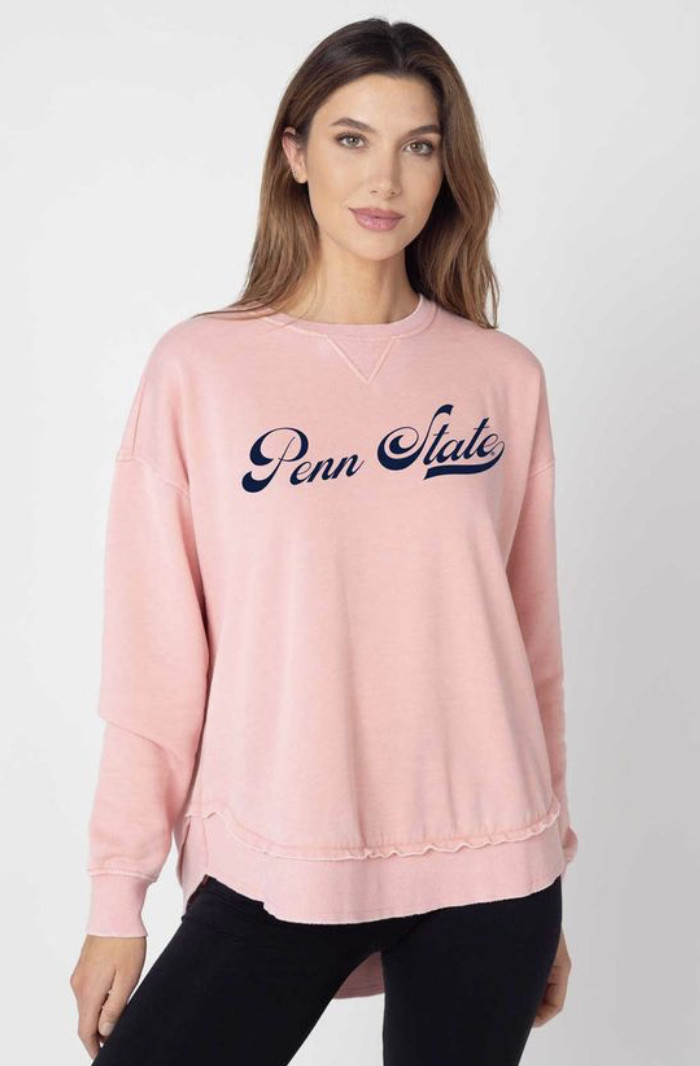 Penn State Super Soft Acid Wash Light Pink Campus Crew Nittany Lions (PSU)
