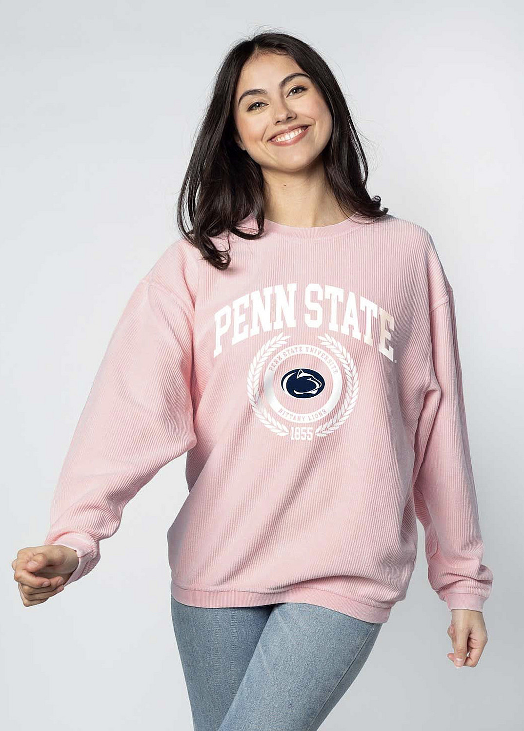 Penn State University Pink Corded Crew Nittany Lions (PSU)
