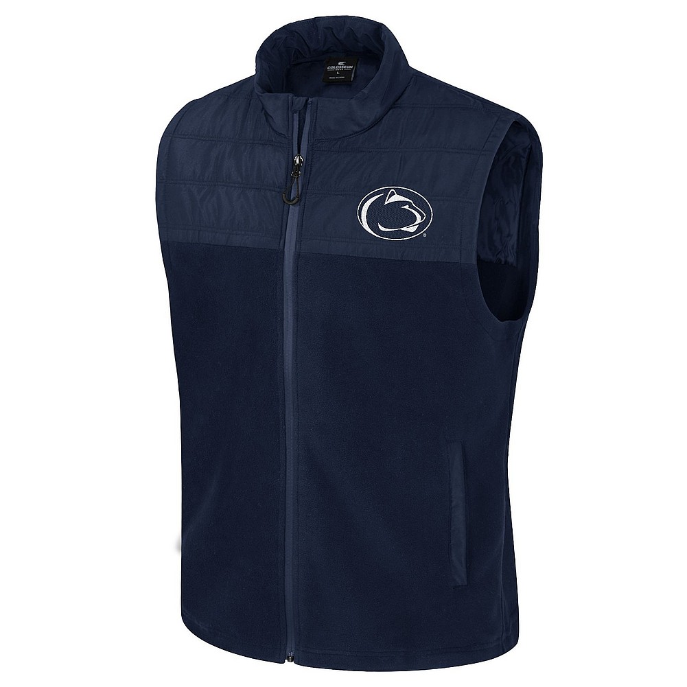 Penn State Nittany Lions Mens Full Zip Embroidered Navy Vest Nittany ...