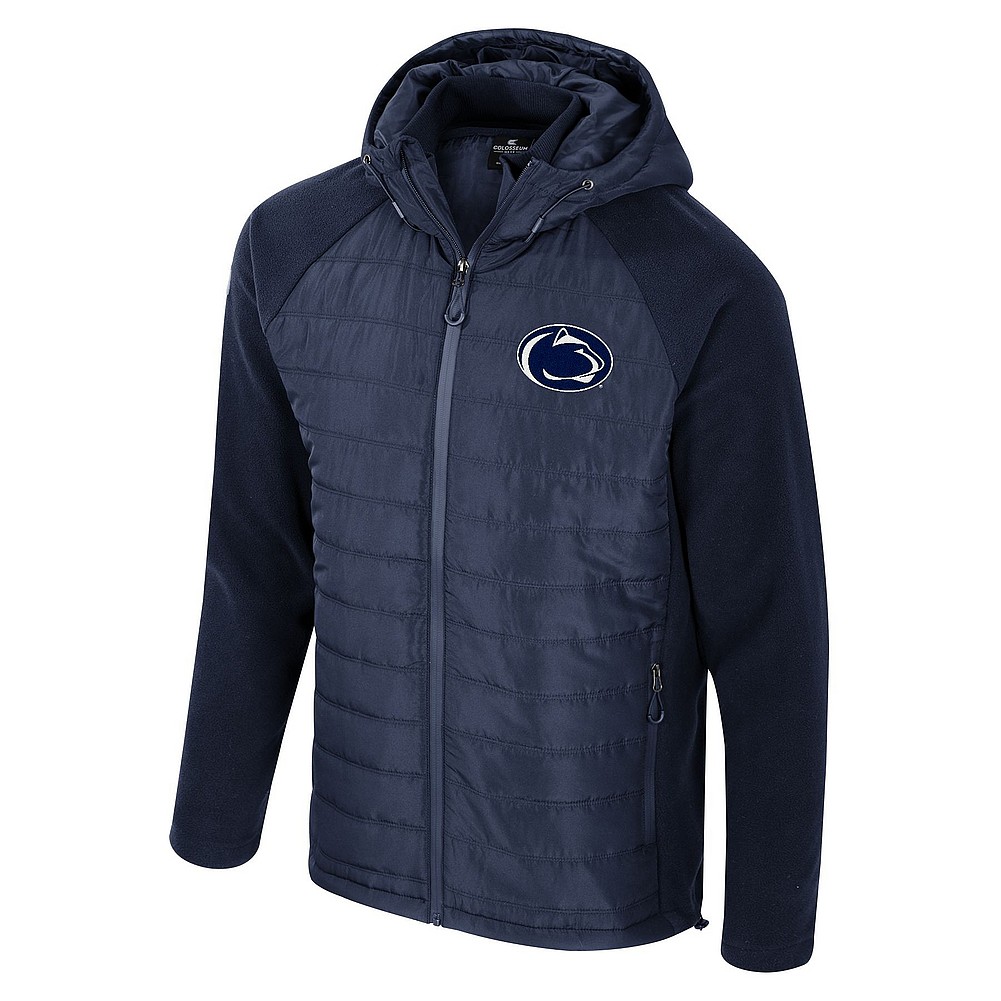 Penn State Nittany Lions Mens Navy Quilted Full-Zip Hooded Jacket ...