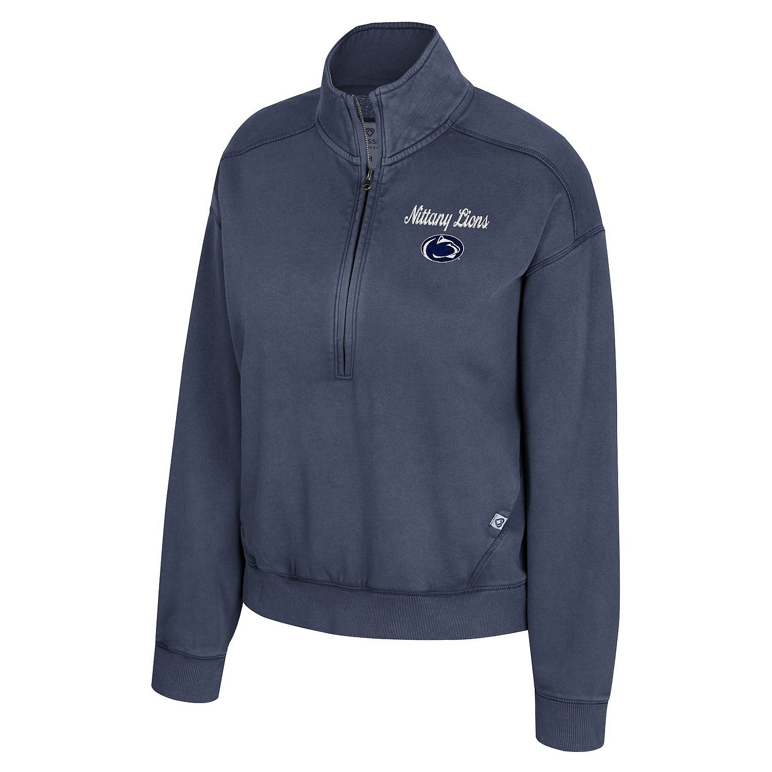 Penn State Nittany Lions Women's Navy Washed Fleece Half Zip Nittany ...