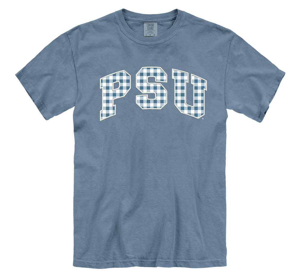 Penn State PSU Gingham Comfort Colors Blue Jean Tee Nittany Lions (PSU)