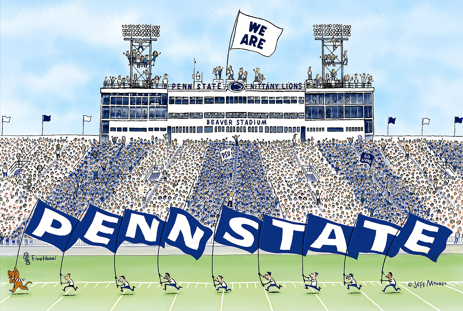 Penn State Beaver Stadium Stripe Out Post Card Nittany Lions (PSU)
