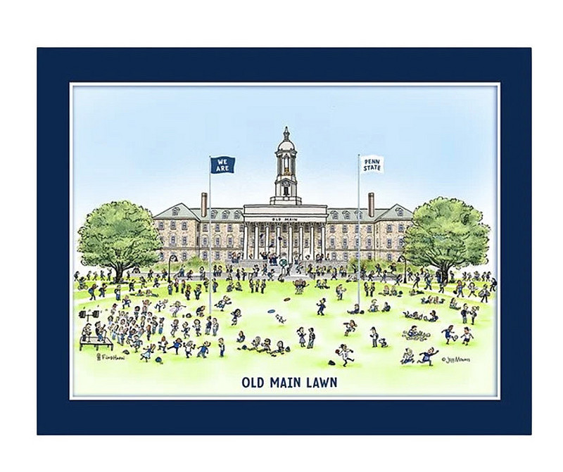 Penn State Old Main Lawn Art Print 11â€ x14" Nittany Lions (PSU)