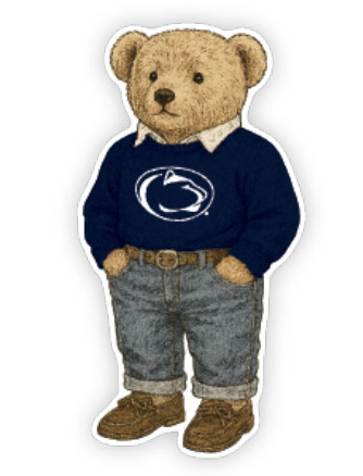 Penn State Bear Wood Magnet Nittany Lions (PSU)