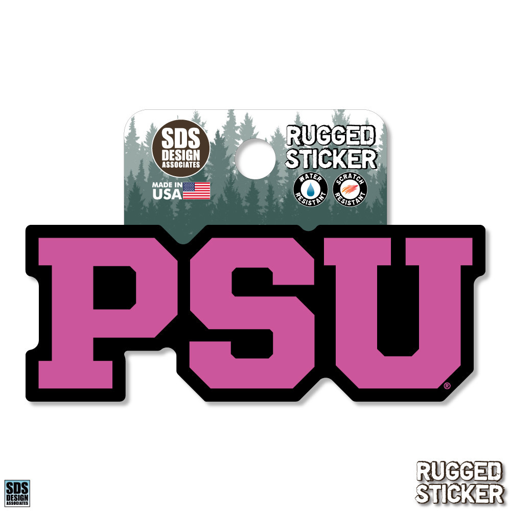 Penn State Black & Pink Block PSU Rugged Sticker Nittany Lions (PSU)