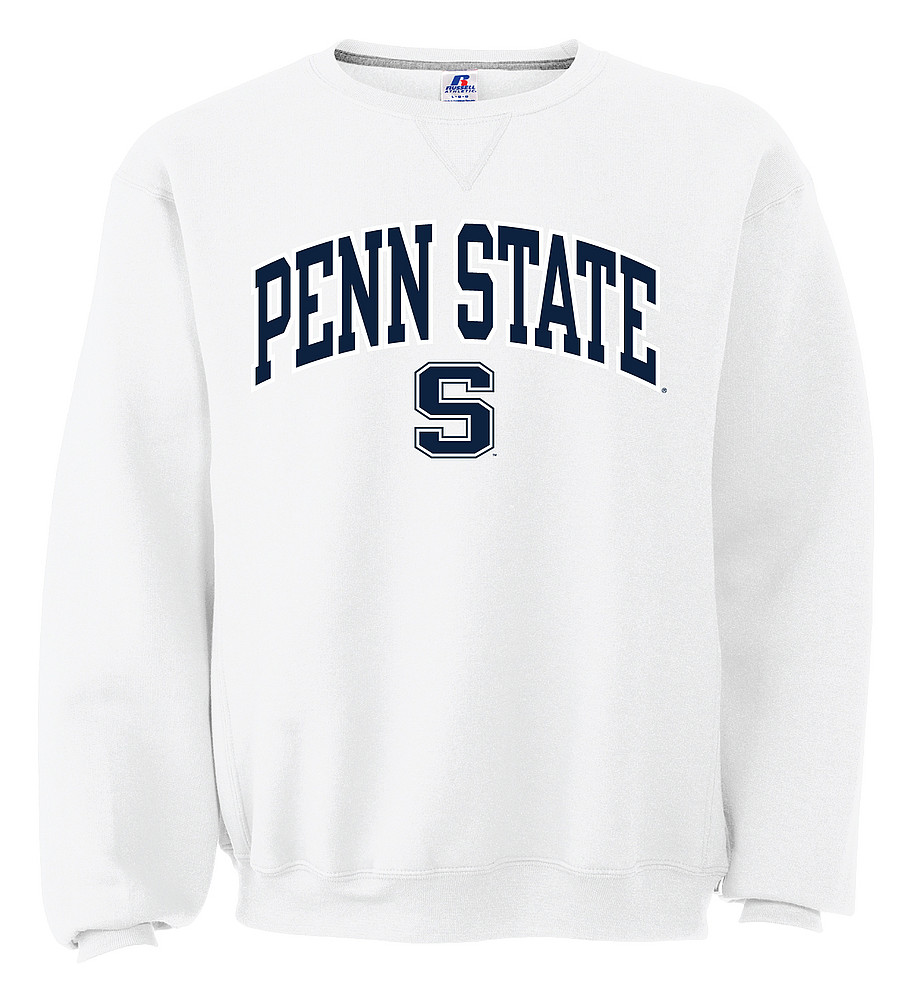 Penn State Embroidered Arching Over S White Crew Sweatshirt Nittany ...