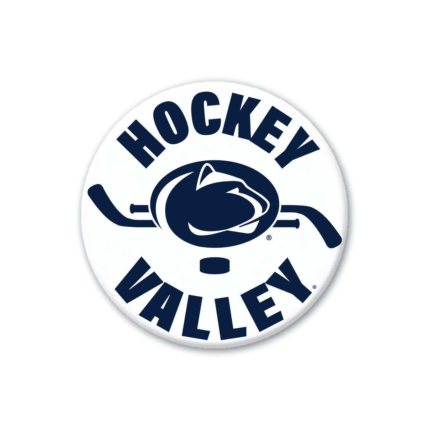 Penn State Hockey Valley Button White Nittany Lions (PSU)