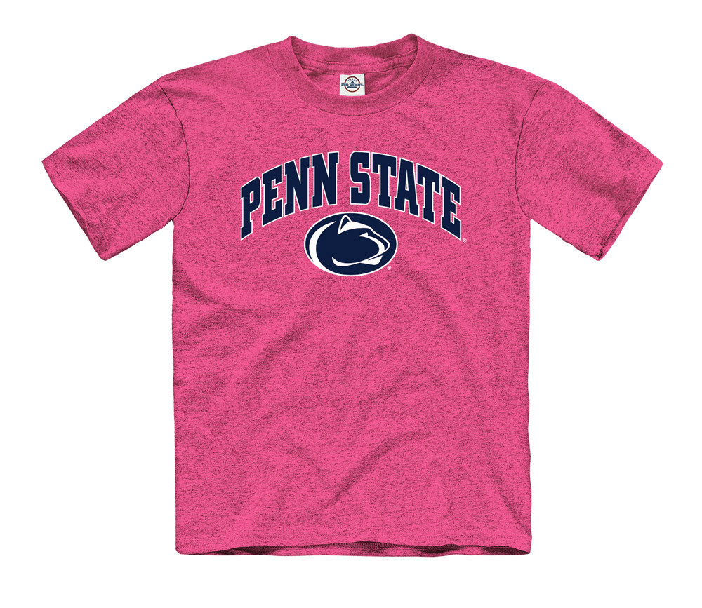 Penn State Kids Arching Over Lion Tee Heliconia Pink Nittany Lions (PSU)