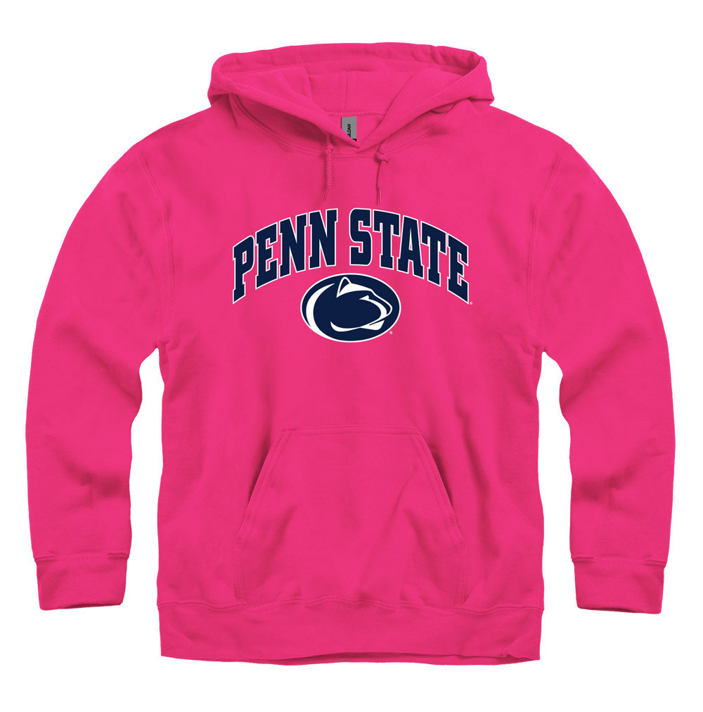 Penn State Pink Arching Over Lion Head Hooded Sweatshirt Nittany Lions ...
