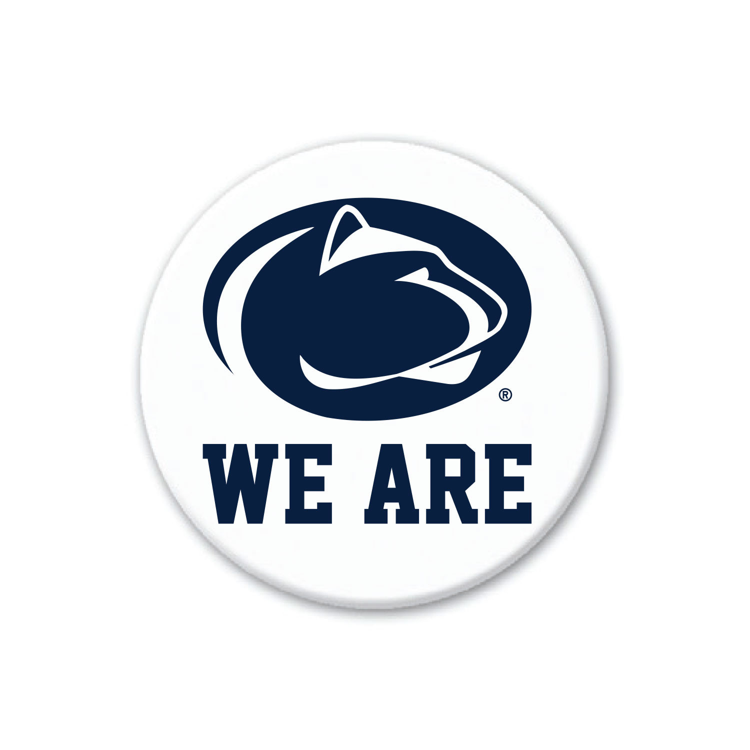 Penn State We Are Lion Head Button White Nittany Lions (PSU)